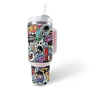 MightySkins Skin Compatible with Stanley The Quencher H2.0 FlowState 40 Oz Tumbler - Puppy Fall | Protective, Durable, and Unique Vinyl Decal wrap Cover | Easy to Apply, Remove, and Change Styles