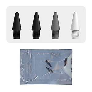 ﻿Stylus Pen Tips 4PCS (2 Black/1 White/1 Gray) (Only for ANYQOO Pencil C6 Six Colors)