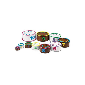 Learning Resources Stack and Count Layer Cake - 10 Pieces, Ages 18+ Months Toddler Learning Toys, Early Stacking and Counting Skills for Toddlers