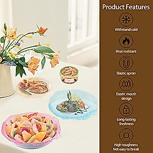 Fresh Keeping Bags 80pcs 4 Szie Reusable Stretch Plastic Wrap Bowl Covers Food Storage Covers Preserving Lids for Fruit Vegetable Meat Preservation