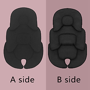 Milageto Stroller Cushion Breathable Insert for Baby, Black, 58x38cm