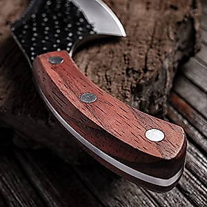 Boning Knife, 5" Inch Boning Knife Multi-purpose Double-edged Fishing Fillet Knife Camping Jungle Axe Butcher Knife and Nylon Protective Cover BY ZZYY