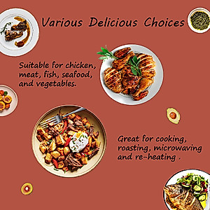 THEAKO 15Count Cooking Roasting Bags Suitable Size (12 x 15 Inch) Oven for Chicken Meat Fish and Vegetable