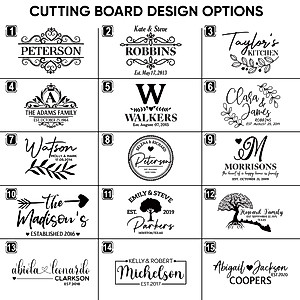 Custom Cutting Boards for Couple Personalized Husband Wife Cutting Board Bamboo Cutting Boards Wood Engraved