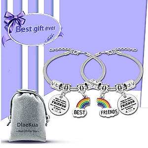 Friend Gift Bracelet Inspirational Friendship Gift for Women Bff Bracelets for 2 Friendship Birthday Gifts for Women Bestie Long Distance Friendship Bracelets Soul Sister Gift Christmas Wedding Gifts