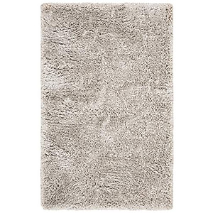 Safavieh Atlantic Shag Collection 8' x 10' Silver ATG101G Handmade Solid 1.2-inch Thick Area Rug
