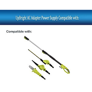 UpBright 25.2V 1400mA AC/DC Adapter Compatible with Snow Sun Joe SnowJoe SunJoe GTS4001C GTS4002C 24V-SB10-LTE 24V-TLR-LTE Lawn Trimmer 24VBAT-LTE 24V Li-Ion Battery iCHRG24-AC 24VCHRG JLH292521400U