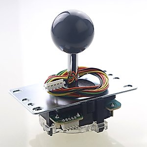 Sanwa JLF-TP-8YT Gray Ball Top Handle Arcade Joystick 4 & 8 Way Adjustable, Hori Fight Stick Repair Part (Mad Catz SF4 Tournament Joystick Compatible)