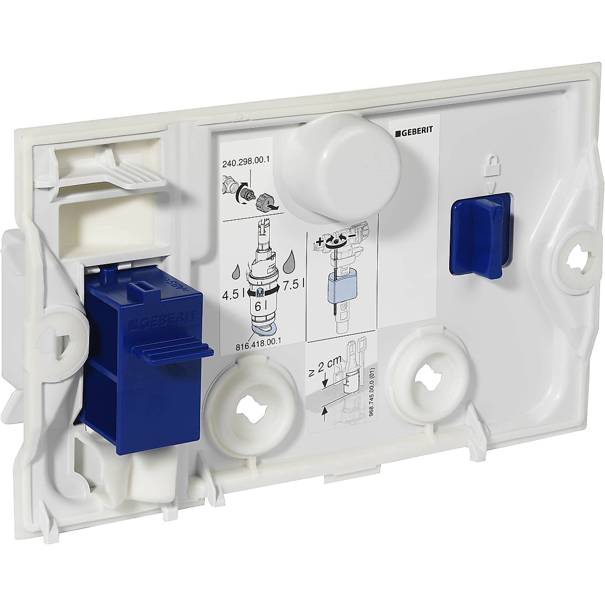 Geberit K12230 115062211 Insert for DuoFresh Sticks for Sigma Flush-Mounted Cisterns 12 cm Front Actuator Glossy, Bright Chrome-Plated