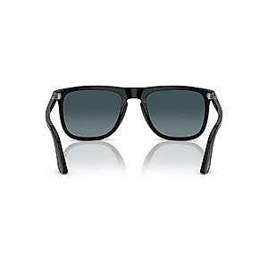 Persol Men's PO3336S Polarized Aviator Sunglasses, Black, 54 mm