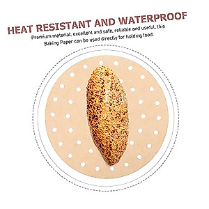 KJHBV 200 Sheets Disposable Baking Pans Disposable Underpads Para Air Fryer Air Fryer Parchment Paper Oven Baking Liner Perforated Fryer Sheet Air Fryer Sheets Liner Baking Tray