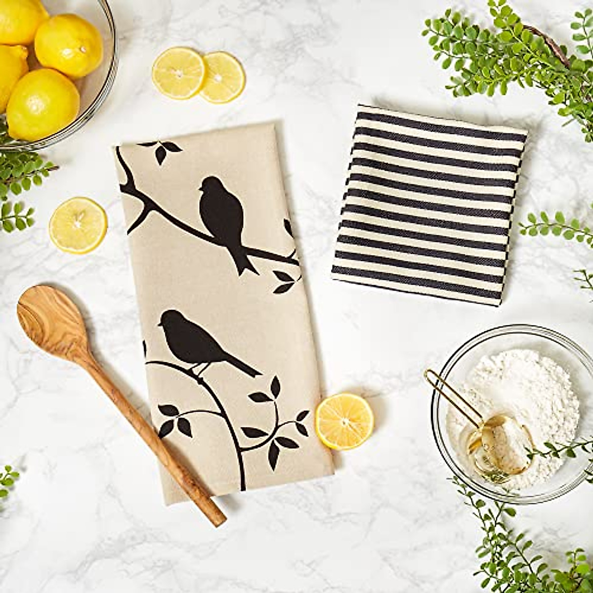 DII Decorative Oversized Festive Dishtowels, 18x28, Bushel & Peck, 2 Piece