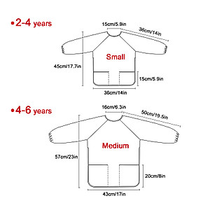 Bolaz Painting Smocks for Kids 2-4 Art Smocks Eating with Pockets Childish Truck Excavator Waterproof Long Sleeve Toddler Infant Children Apron