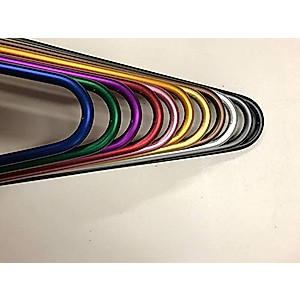 6 Pack DODCO Heavy Duty Aluminum Metal Coat Clothes Suit Pants Hangers Made in The USA (Robin Egg Blue)