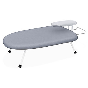 AKOZLIN Tabletop Ironing Board 23.6" L x 14''W x 7''H with Removable Sleeve Board - Folding Legs Cotton Cover Travel Countertop Iron Board