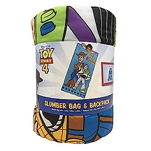 Jay Franco Disney Pixar to Infinity & Beyond Slumber Sack - Cozy & Warm Kids Lightweight Slumber Bag - Featuring Woddy and Buzz Lightyear (Official Disney Pixar Product)