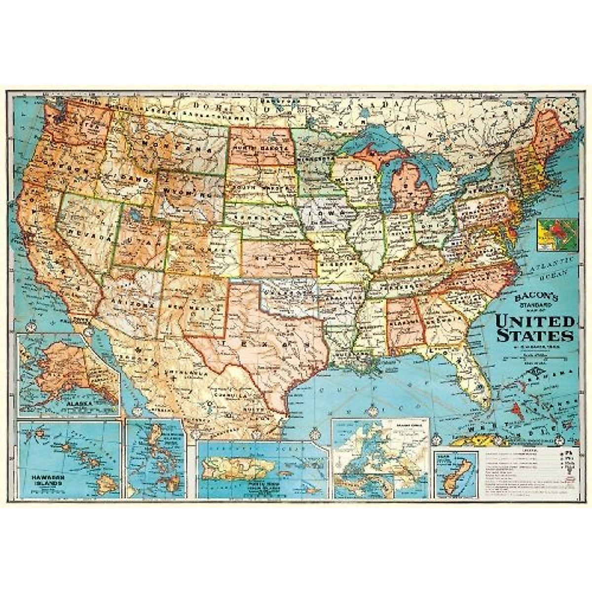 Decorative Wrap 20X28 USA Map