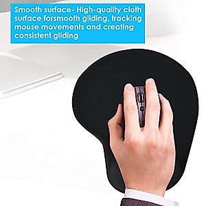 GIM Mouse Pad with Wrist Rest Support, Ergonomic Memory Foam Mousepad Cushion Non-Slip Rubber Base for Laptop, Computer, Gaming, Office