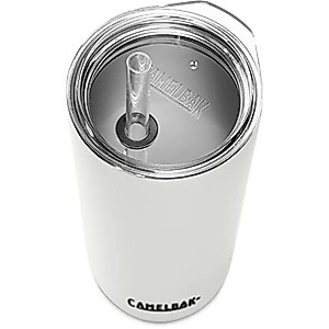 CamelBak Horizon Straw Tumbler, Insulated Stainless Steel, 20oz, White