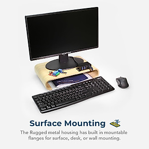 USB 3.2 Powered 4-Port Mini Hub, 5Gbps Fast Data Transfer with ESD & Surge Protection – Durable and Mountable USB Hub