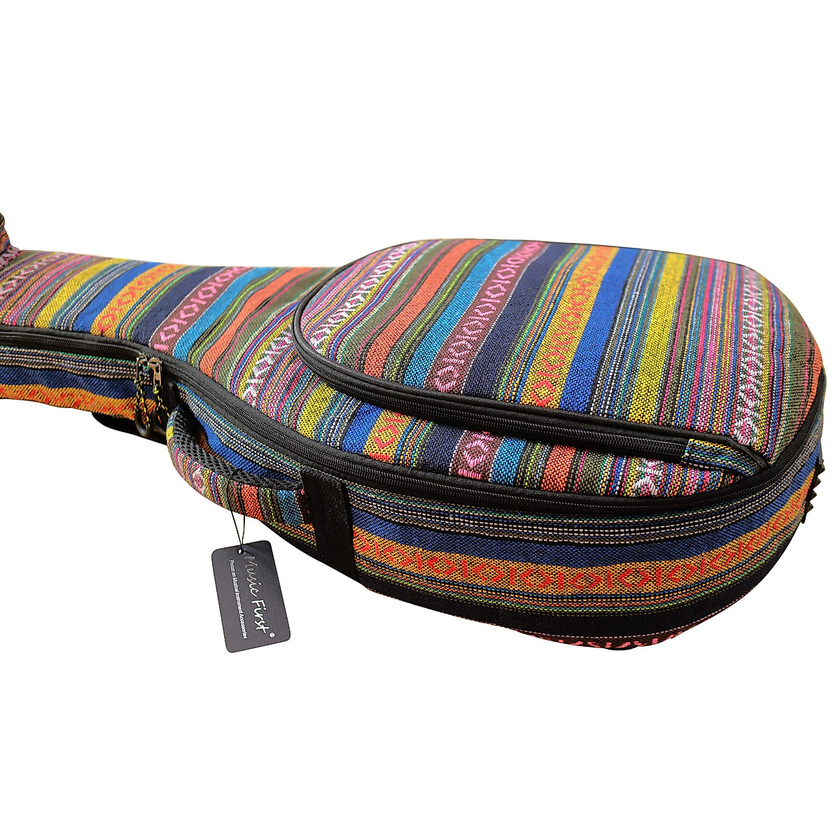 MUSIC FIRST Original Design 0.65" (16mm) Thick Padded Country Style 5-string Banjo Case, Banjo Gig Bag (Fit for Overall Length 38 inch / 96~97cm Full Size Banjo).