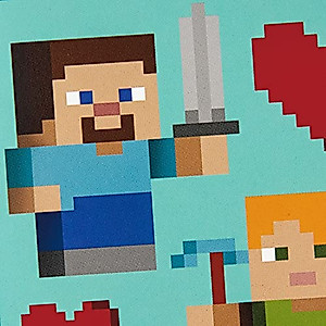 Hallmark Kids Minecraft Valentines Day Cards and Stickers Assortment (24 Classroom Cards with Envelopes)