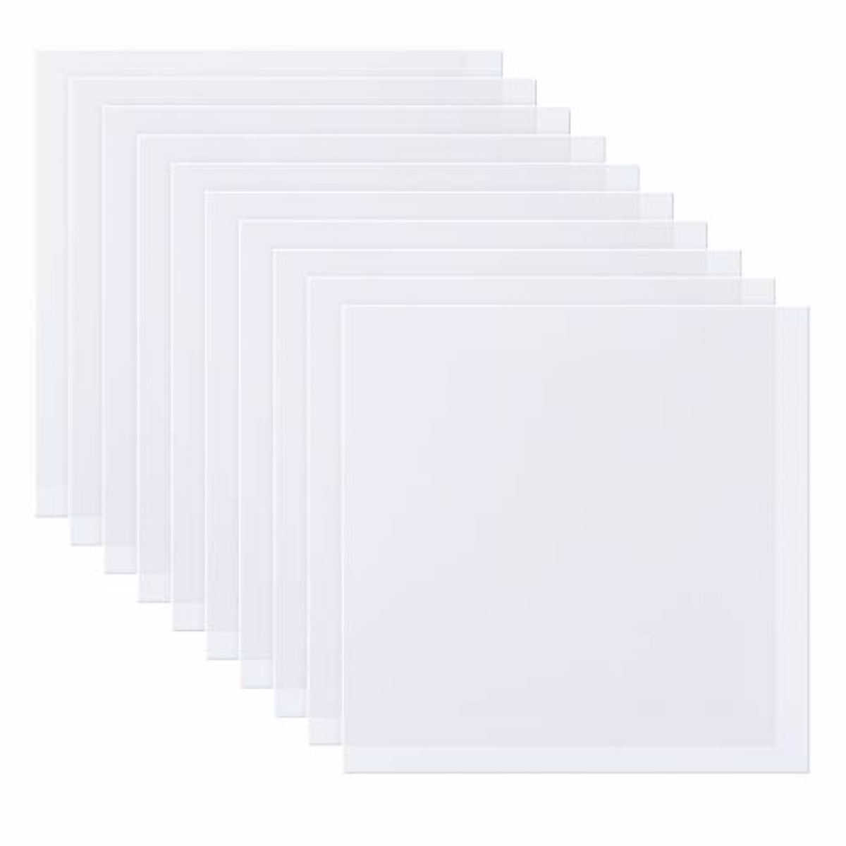 ilauke 10 Pieces 7.5mil Mylar Stencil Sheets, Reusable Blank Stencil Vinyl, Clear Mylar Template for Cricut Cutting Machine, Make Your Own Stencils Sheets, 12 x 12 inch