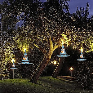 EVANEM Corgi 2 Pcs Halloween Witch Hats With Led Lights Halloween Decorations Hat For Women Glowing Witch Hat