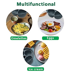 RAUWIZX 4-in-1 Egg Steamer, Silicone Egg Bite Molds for Instant Pot and Egg Steamer, Poached Egg Cups, Food-Grade Safe Materials, PFOA-Free, Ideal for Breakfast, Healthy Snacks or Desserts