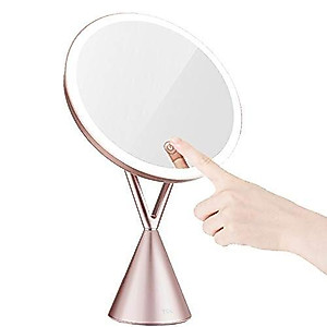 KXA Bathroom Vanity Mirrors Freestanding Cosmetic Mirror 5X Zoom Make Up Mirror Pedestal Table Mirror for Bathroom Bedroom Shaving Mirror Cosmetic Vanity Mirror Makeup Mirror