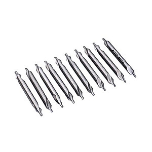 Accusize Industrial Tools 0.078'' by 2'' by 3/16'' Solid Carbide Center Drill Bits, Number 2, 60 Deg, 585-0782