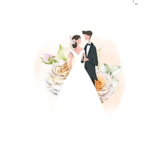 ETA 3D Pop Up Wedding Card, 3d Bride and Groom Card, Just Married Pop Up Card, 3D Popup Cards for Valentines Day, Wedding, Anniversary, Love, Romance, W12