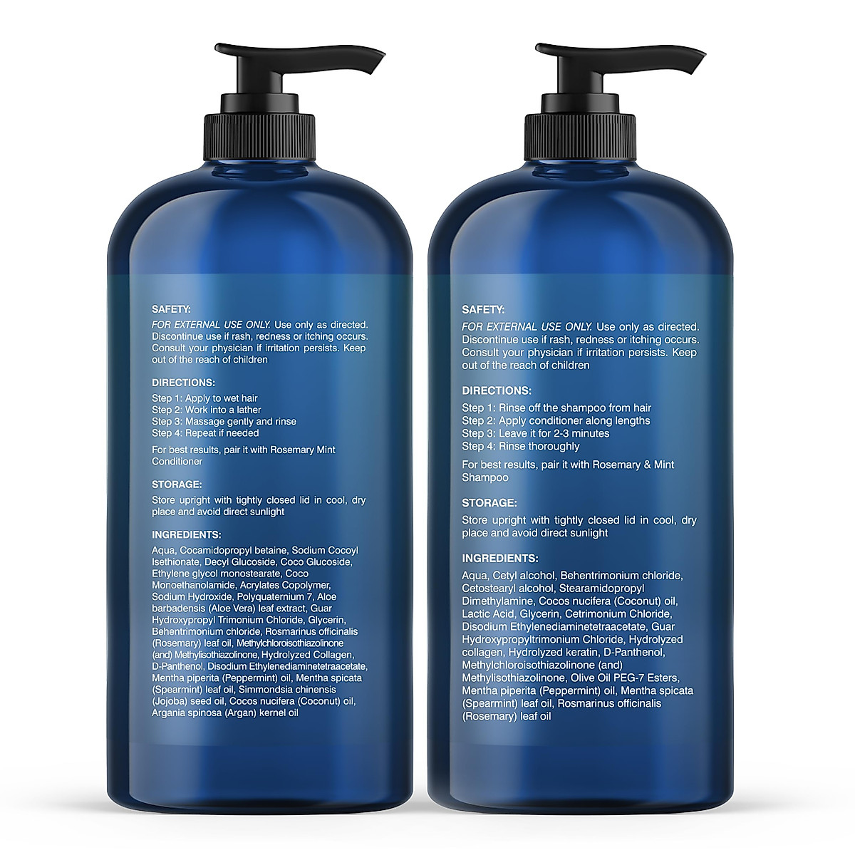 Botanic Hearth Rosemary Mint Shampoo and Conditioner Set, Thickening Formula, Promotes Hair Growth and Scalp Health Sulfate Free & Paraben Free, for Men & Women - 16 fl oz each