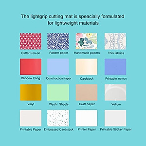 Funnycut Lightgrip Cutting Mat for Silhouette Cameo 4/3/2/1 (12x12 Inch, 3 Pack) Durable Adhesive Cutting Mat for Silhouette Cameo Accessories