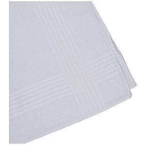 Wembley Men's 9 Piece Cotton Hankies, White, One Size
