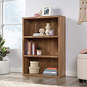Sauder 3-Shelf Bookcase, Sindoori Mango Finish
