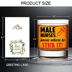 AGMdesign Nurses Whiskey Glass, Nurse Appreciation Gift for Him, Husband, Dad, Grandpa,Nurse, Funny Nurse Gift for Nurses Day Nurses Week Graduation Birthday, Women Men Coworkers Friends