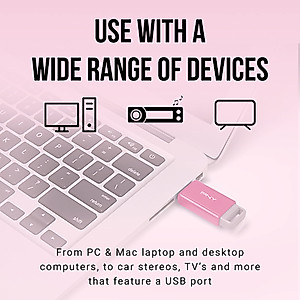 PNY USB 2.0 Flash Drives, 32GB, Assorted Colors, Pack Of 3 Drives