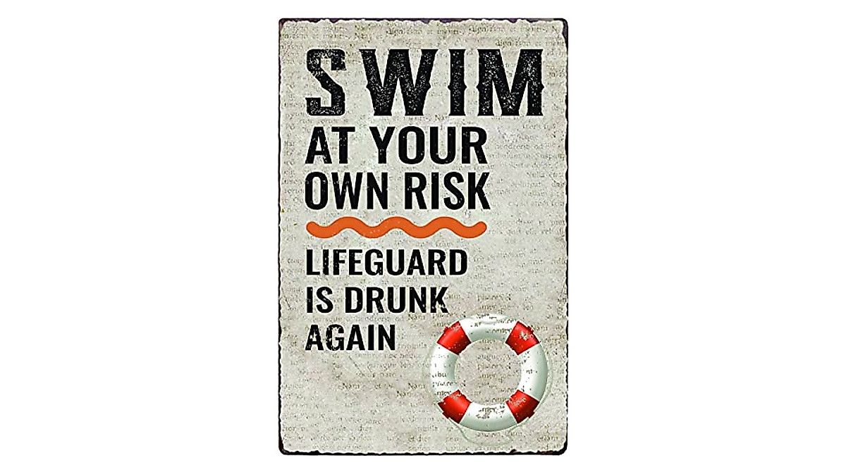 Funny Swimming Pool Signs for Ultimate Decor