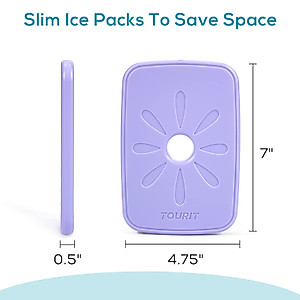 TOURIT Lunch Bag for kids Bundle with 2 Ice Packs