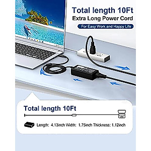 65W 45W AC Adapter for Dell Laptop Charger, Replacement for All Round Connector Dell inspiron 13 14 15 17 3000 5000 7000 Series 5100 5567 5559 Latitude 5400 5480 5490 5580 7480 3520 Laptop Power Cord