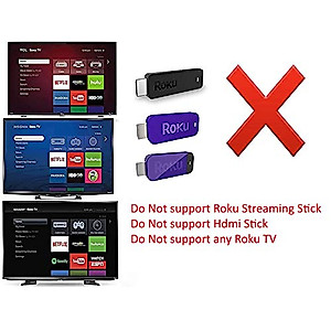 Remote Control Replaced for Roku 1 2 3 4 HD LT XS XD Roku Express 3900R Premiere 4620XB 4210XB 3900R 2500R 2700R 2450XB w/Channel Shortcut Buttons, NOT Support for Any Roku Stick or Roku TV