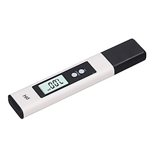 PH Tester, Quick Speed Automatic Recognition PH Detector White Backlit Display Resistance Precise Alloy Probe for Aquaculture