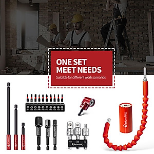 ColumPRO 22PCS Superbit Flexible Drill Bits Extension&Universal Socket Tool Set, Tools for Men, Stocking Stuffer, Christmas Gift for Dad, Husband, Boyfriend