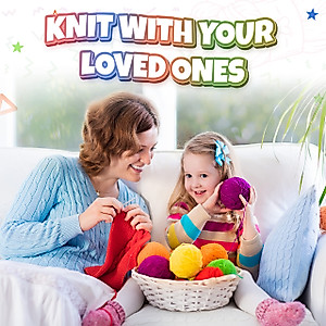 TYH Supplies 8 Acrylic Yarn Skeins | 560 Yard Soft Yarn Medium Weight for Knitting, Crochet, Craft Projects | 70 Yard Skeins | 8 Colors | Beginner Set | Light Color Collection