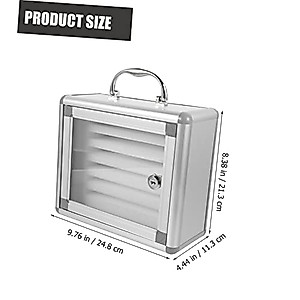 MARMERDO Box Mobile Phone Safe Storage Cabinet with Lock Phone Metal Locker Cabinet Handle Design Cellphone Box Phone Stand Rack Sundries Storage Cabinet Cell Phone Box