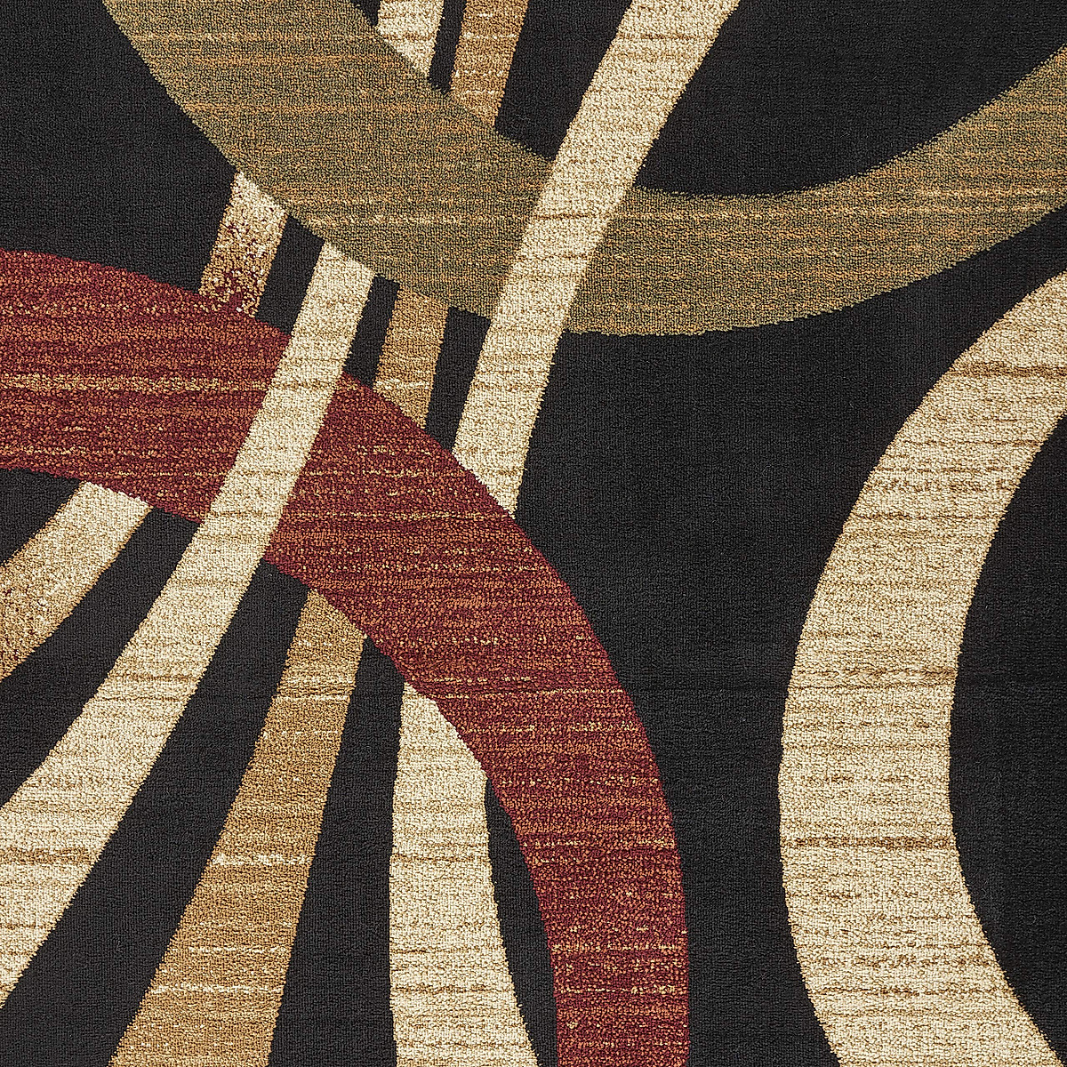 LR Resources Black Rectangle Indoor Area Rug, 5'2" x 7'2",