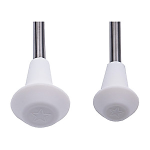 MVG Twirling Marching Baton 28 in stainless steel rubberized ends mini shaft 3/8 with dancing ribbon. Adult Baton.