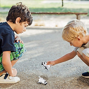 ArtCreativity Diecast Mini Space Shuttle with Pullback Mechanism, Set of 2, Diecast Metal NASA Space Toys for Boys, Astronaut Cake Decorations, Astronaut Space Theme Party Favors