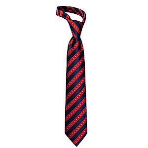 YourTies Red Striped Ties for Men Silk American Flag Neckties Classic Patriotic Tie Formal Business